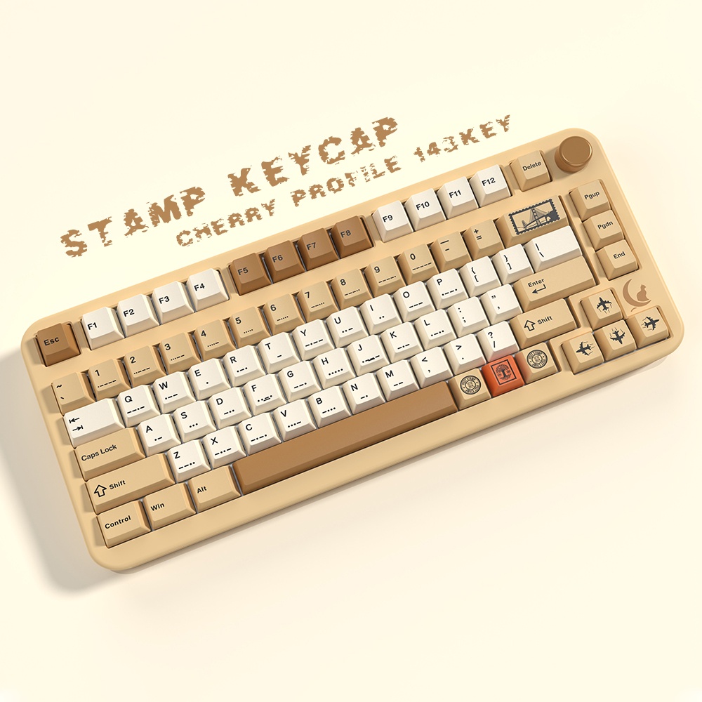 Stamp 143Keys/Set Keycaps PBT Cherry Profile DIY Custom for Gateron ...