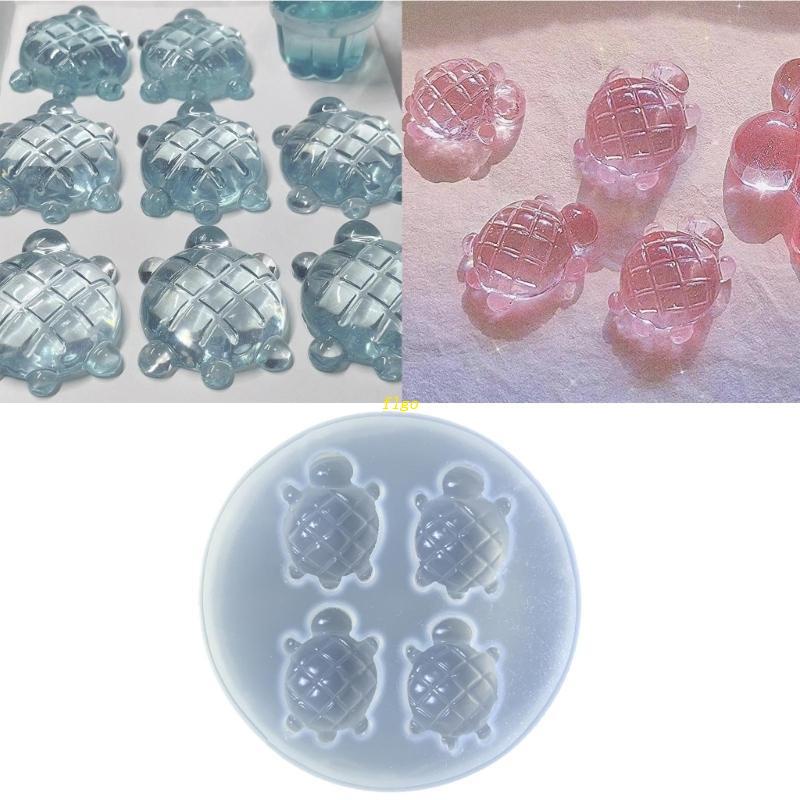 flgo Cute Turtle Shape Silicone Mold Fondant Cake Mold DIY Resin ...