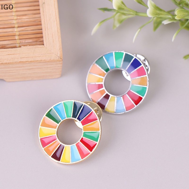 IGO Enamal 17 Colors Sustainable Development Goals Brooch United ...