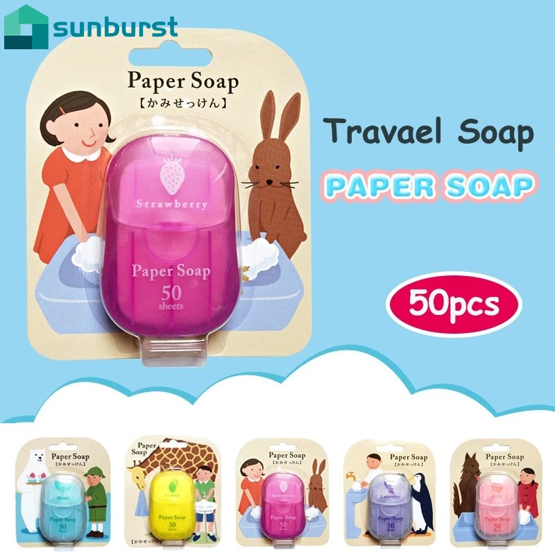 50Pcs Box Handwashing Travel Disposable Soap Tablet Bath Clean ...