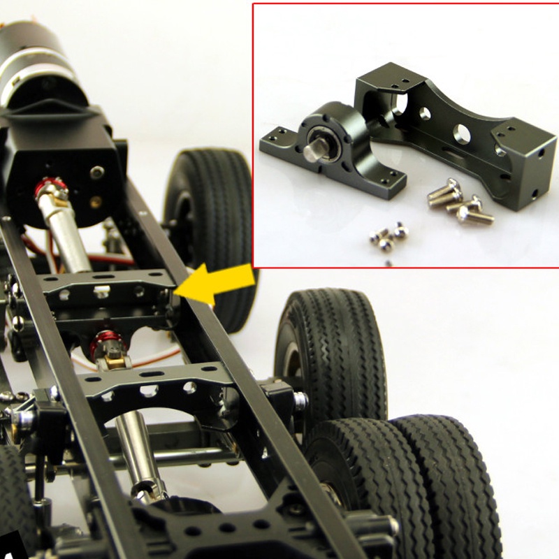 Metal Cross Bridge Beam Upgrade Parts for 1/14 Tamiya RC Truck Trailer ...