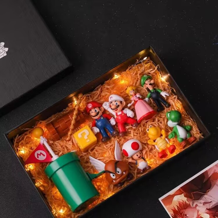 5/12pcs/set Super Mario Creative Decoration Game mario Bros PVC Action ...