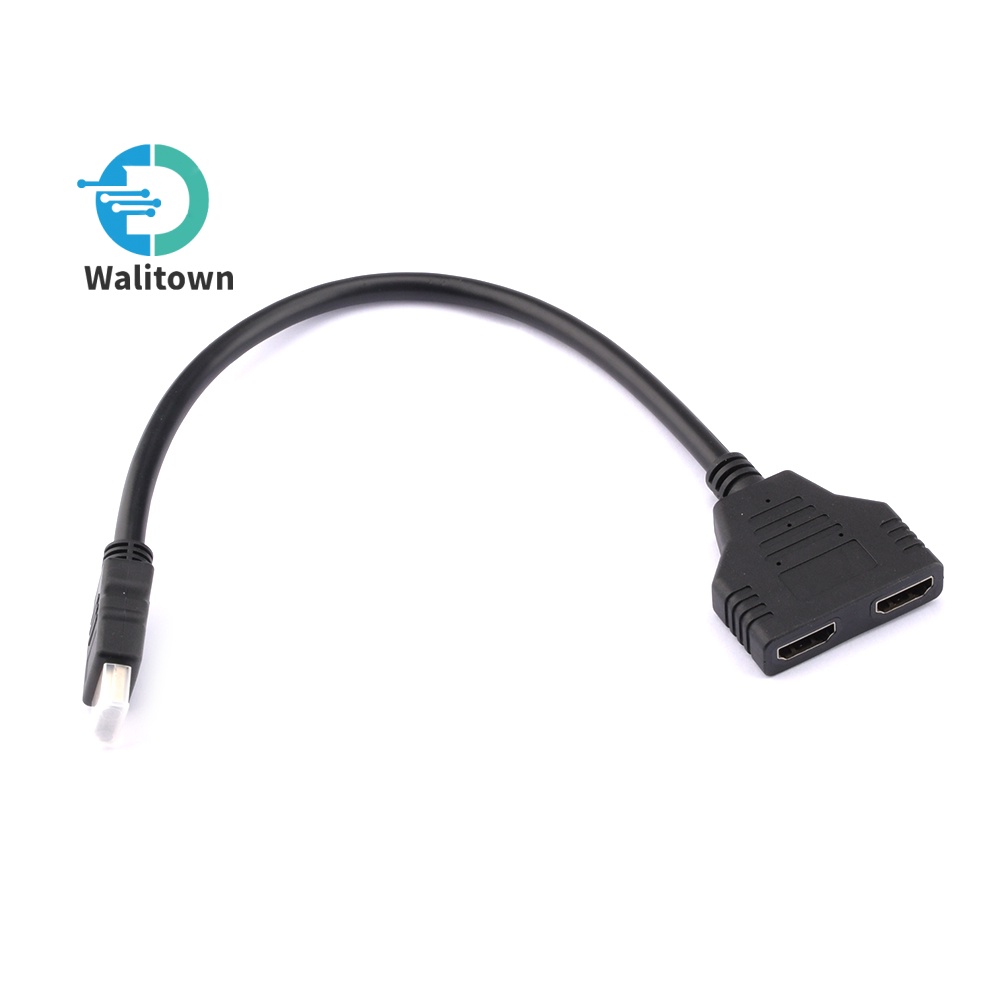 30cm HDMI 1 In 2 Adapter Cable One-in-two-out Splitter Divider Male to ...