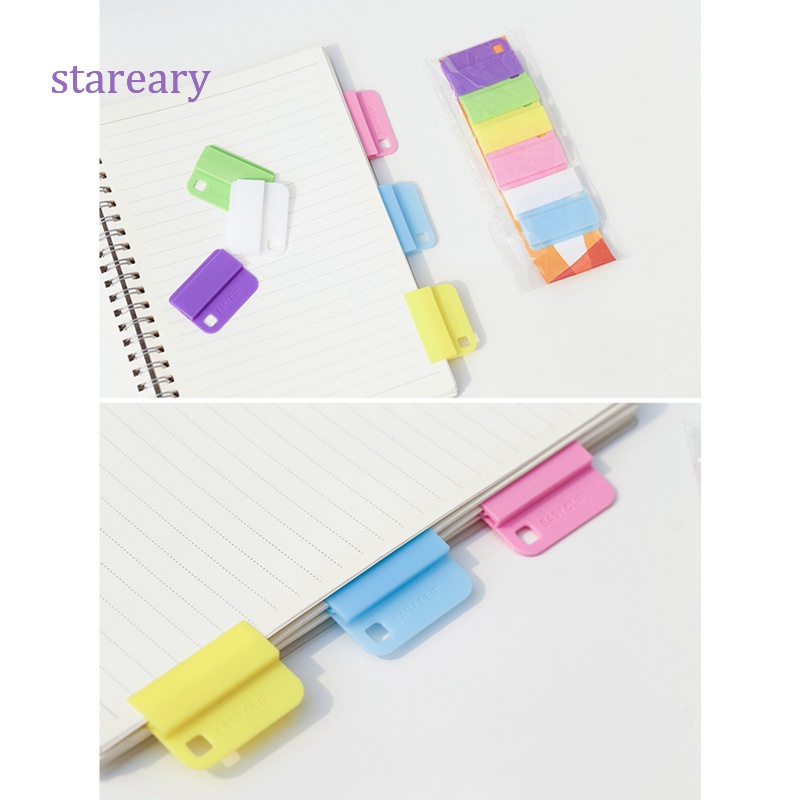 Candy color push paper clip Multi functional corner clip Test paper ...
