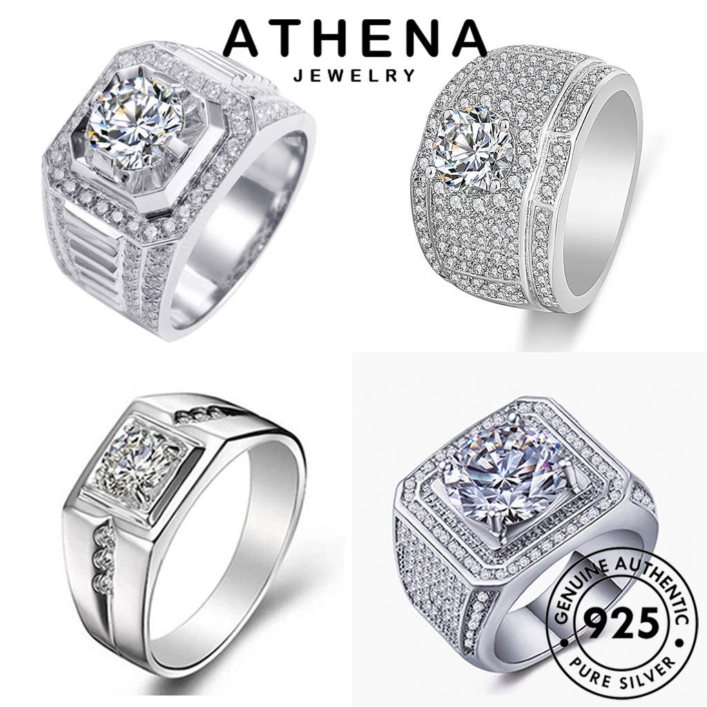 ATHENA JEWELRY 925 Jewelry Silver Diamond Moissanite Original Men ...