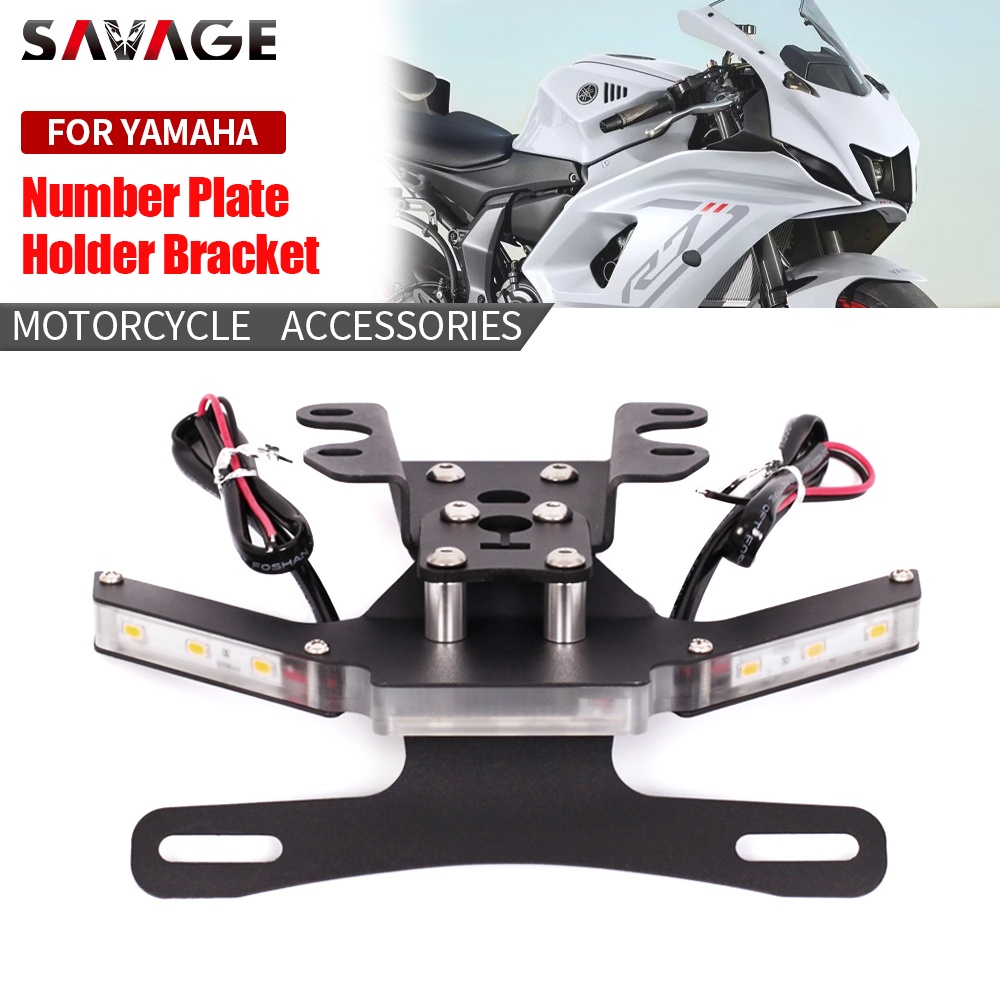 Number Plate Holder Bracket V2 With Led Turn Signal Light For YAMAHA MT ...