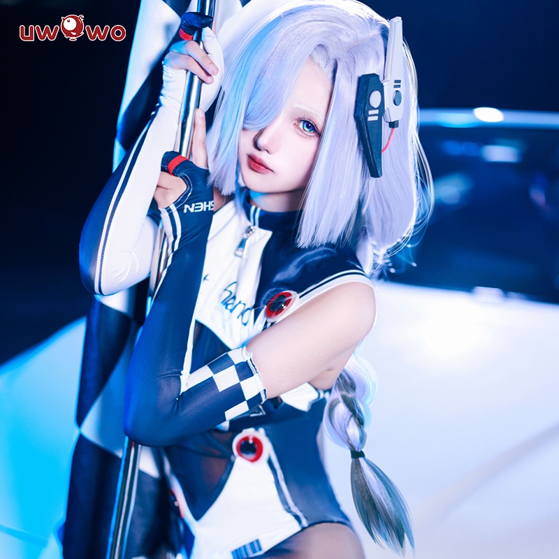 Uwowo Genshin Impact cos Shenhe racing suit cosplay Women's Skin-tight ...