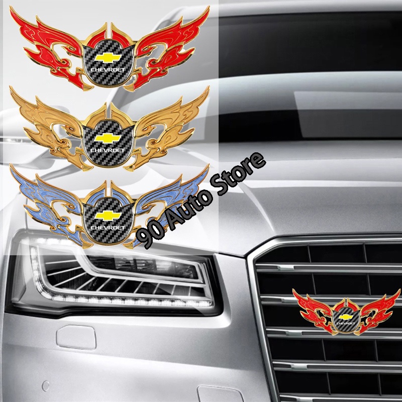 For Chevrolet Onix Cruze Aveo Silverado 3D Modified Angle Wings Metal ...
