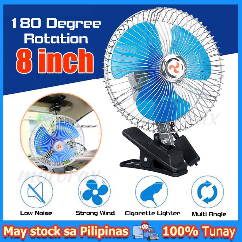 【2023Upgrade】8inch Premium Portable Car fan / wagon fan & lorry fan DC ...