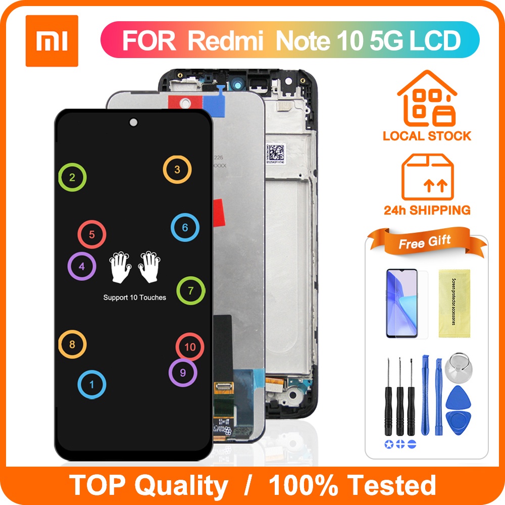 LCD With Frame For Redmi Note 10 4G / 10S LCD Touch Display Screen ...