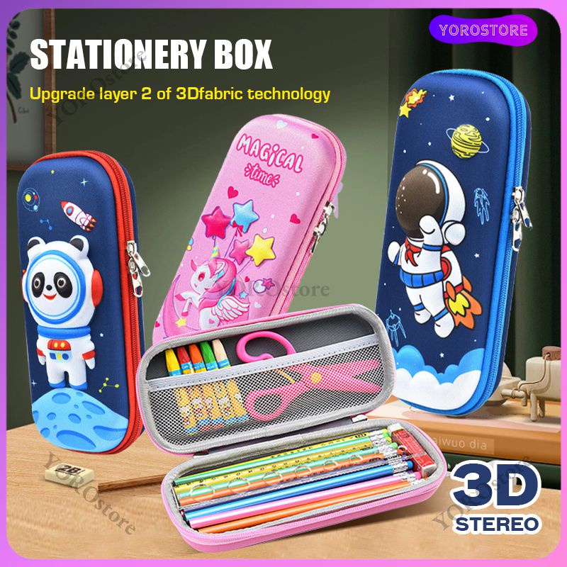 High Quality 3D Kids Pencil Case Pencil Box with Cute Cartoon Design School Box Pencil Cases ...