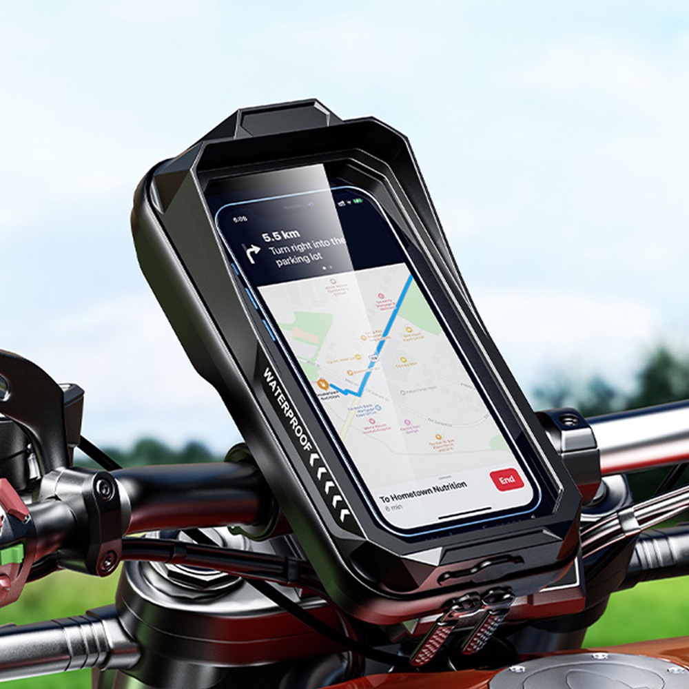 Waterproof Cell Phone Holder for Motorcycle Bike Handlebars Adjustable ...