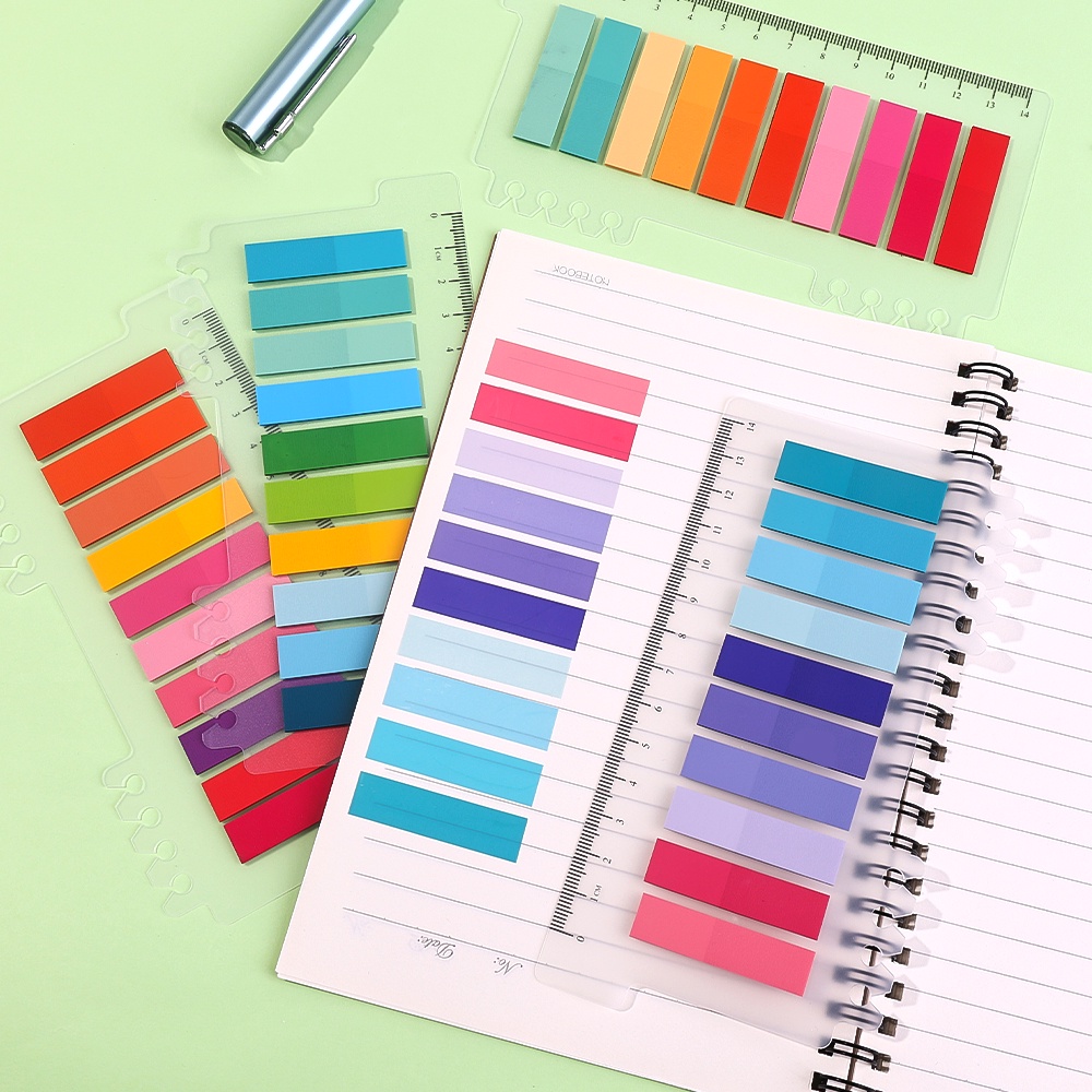 200Pcs Student Self Adhesive Sticky Notes / Colorful Transparent Index ...