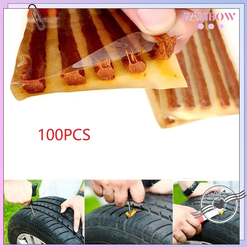 100Pcs Tubeless Tire Repair Rubber Strip Plugs Tyre Tubeless Seal Strip ...