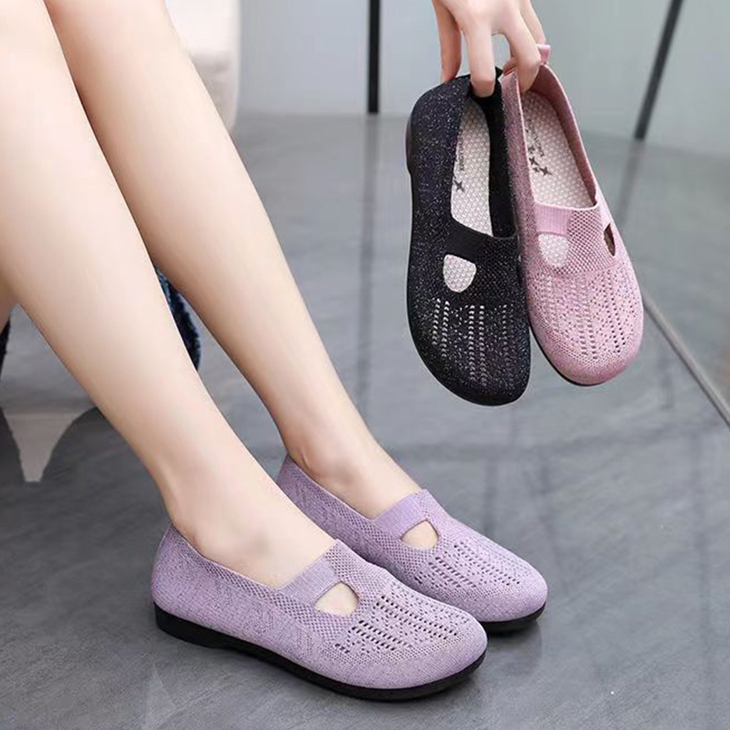 Women's Walking Shoes Slip On Shoes Breathable Casual Sneakers Loafers ...