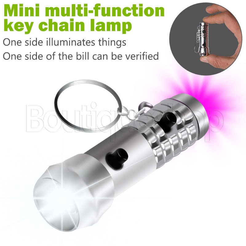 Multi-function Fluorescent Warning Camping Flashlight Mini LED UV Light ...