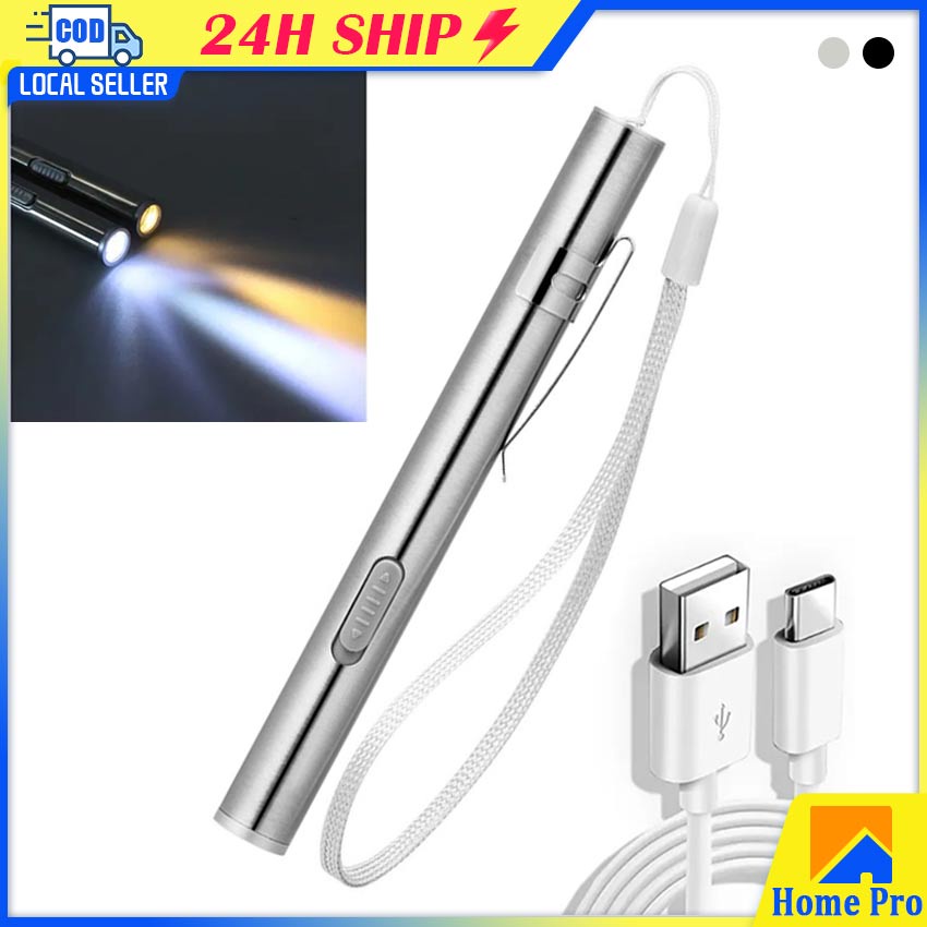 USB Rechargeable Pen Light for Nursing Medical Handy Flashlight Torch ...