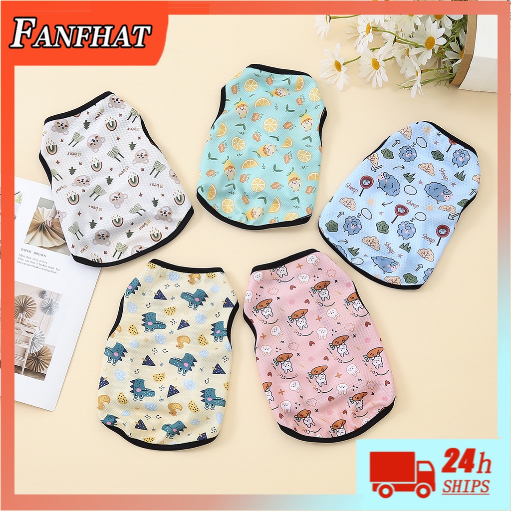 Pet Clothes Original Cartoon Summer Thin Dog Clothes Breathable Vest ...