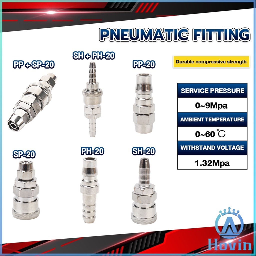 HOV Pneumatic fitting C type quick connector high pressure coupling PP ...