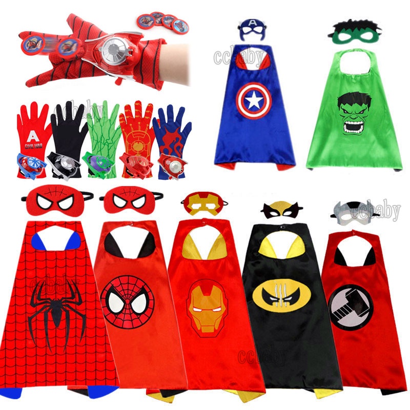 70x70cm Superhero Cloak+Mask Children's Hero Cloak Cosplay Costume for ...
