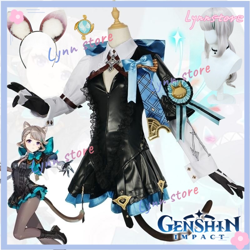 Game Genshin Impact Lynette Cosplay Costume New City Fontaine Magician ...