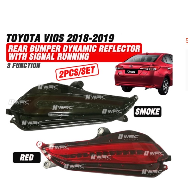 Toyota Vios 2018 - 2019 2020 LED Rear Bumper Dynamic Reflector With ...