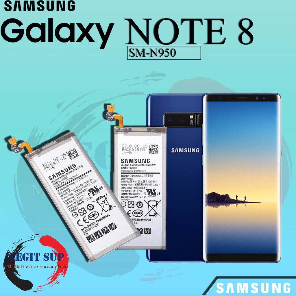 Samsung Galaxy Note 8 Battery N950, N950F Model: EB-BN950ABE 3300mAh ...