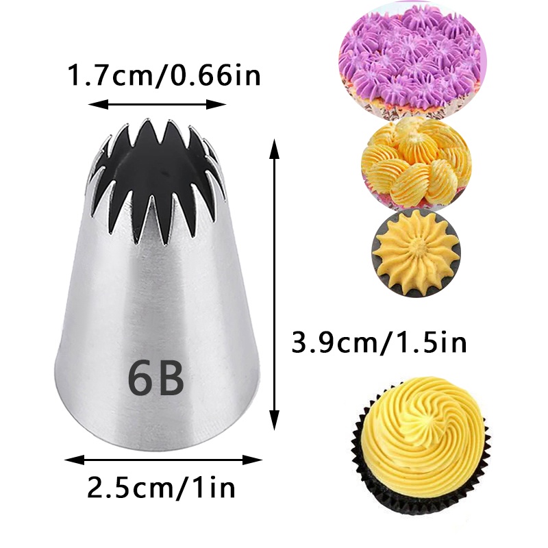 13 Styles Large Icing Piping Nozzles for Decorating Cake Baking Cookie ...