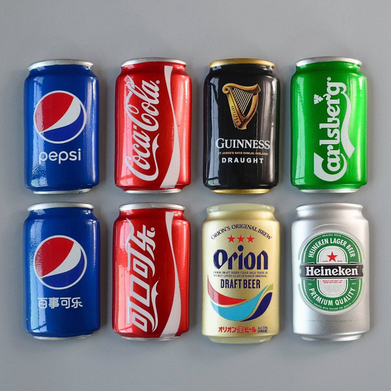 Refrigerator Magnet Simulation Beer Can Cola Can Three-Dimensional ...
