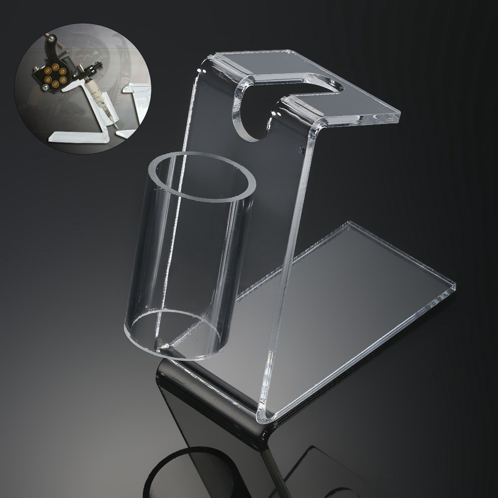 Professional Tattoo Machine Holder Stand Transparent Acrylic Tattoo Pen ...