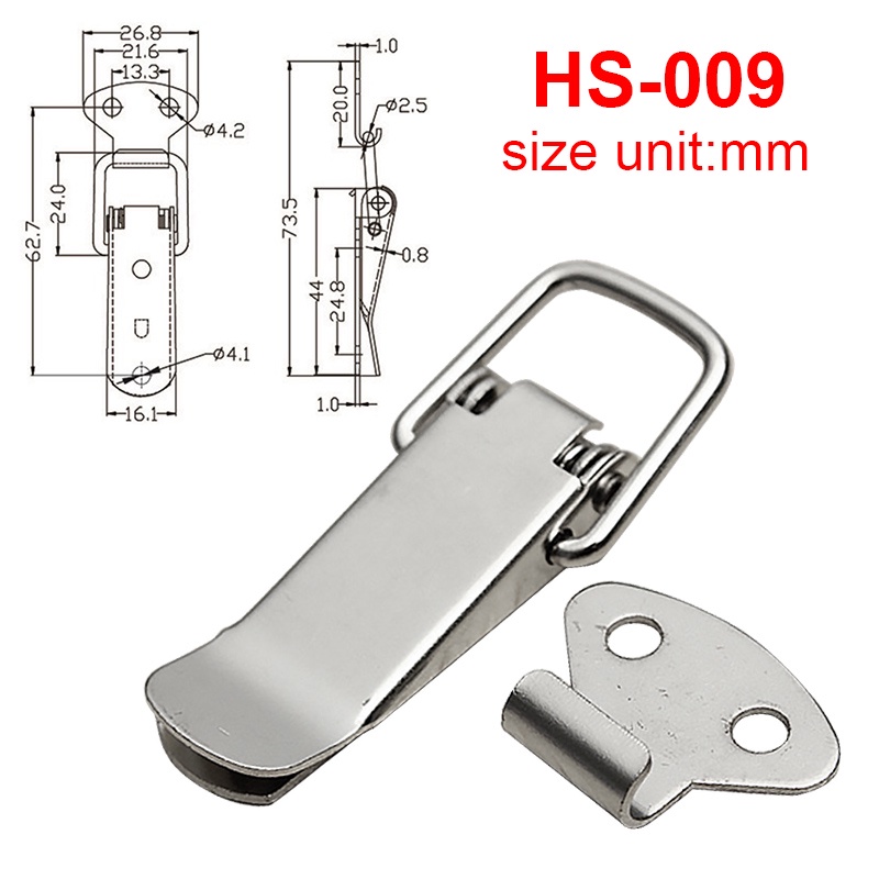 1/4 PCS Iron Hardware Cabinet Boxes Spring Loaded Latch Catch Toggle ...