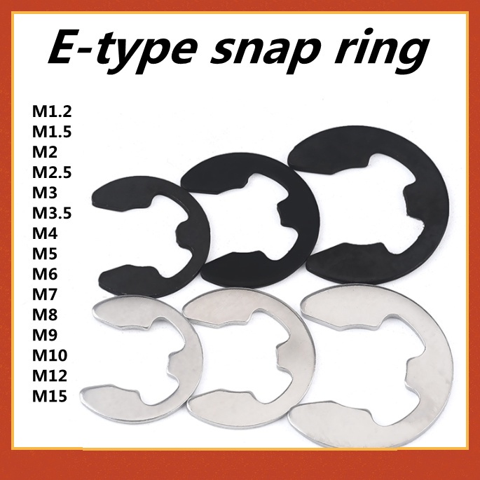 【COD】Snap ring E-type snap ring 304 stainless steel/65Mn steel open ...