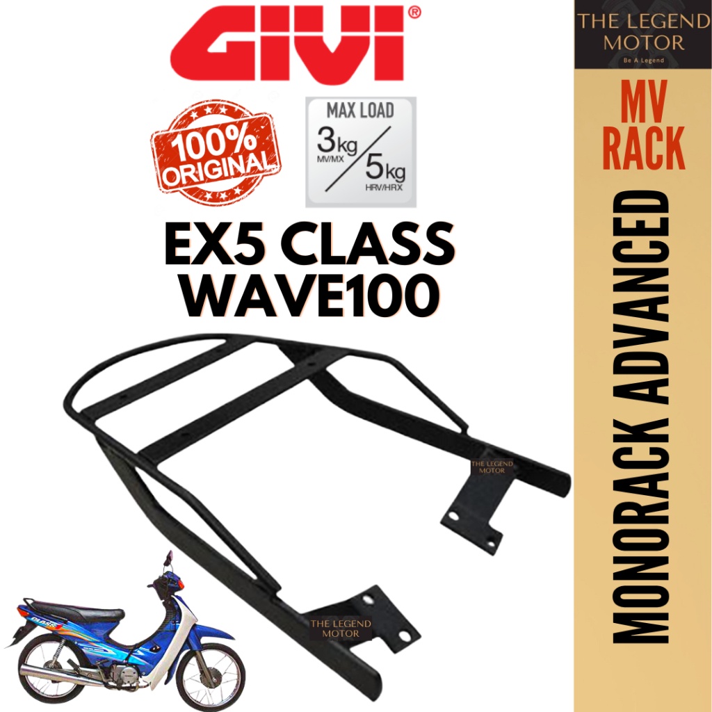 HONDA WAVE100 EX5 CLASS WAVE 100 EX5CLASS GIVI MV MONORACK ADVANCE MONO RACK CARRIER BELAKANG ...