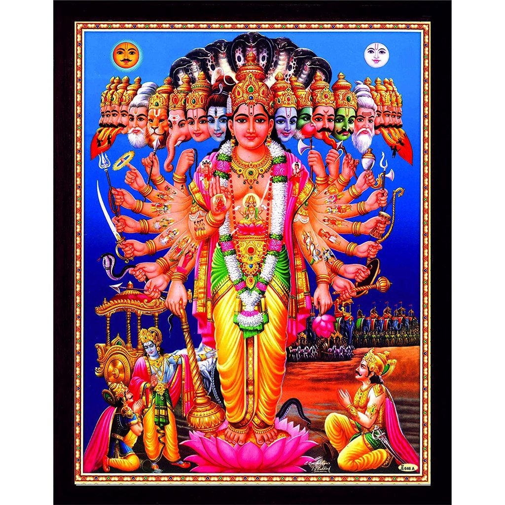 Lord Vishnu Showing His Vradh Roopa In Mahabharat Battel Field In ...