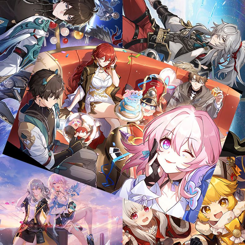 Honkai: Star Rail Poster March 7th/Bailu/Jing Yuan/Hook Two-Dimensional ...
