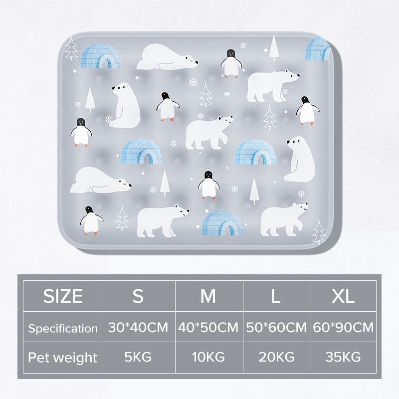 Dog Cat Cooling Pad Mat with Gel pet Ice cold pad Dog Cat Gel Ice Pad ...