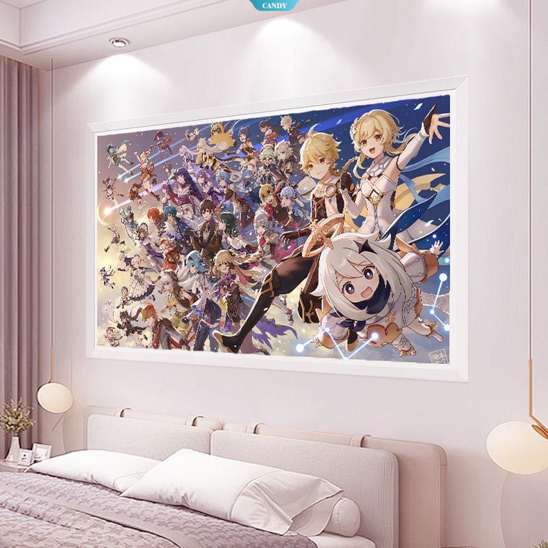 Game Genshin Impact Wall Sticker HuTao Kamizato Ayaka Keqing Student ...