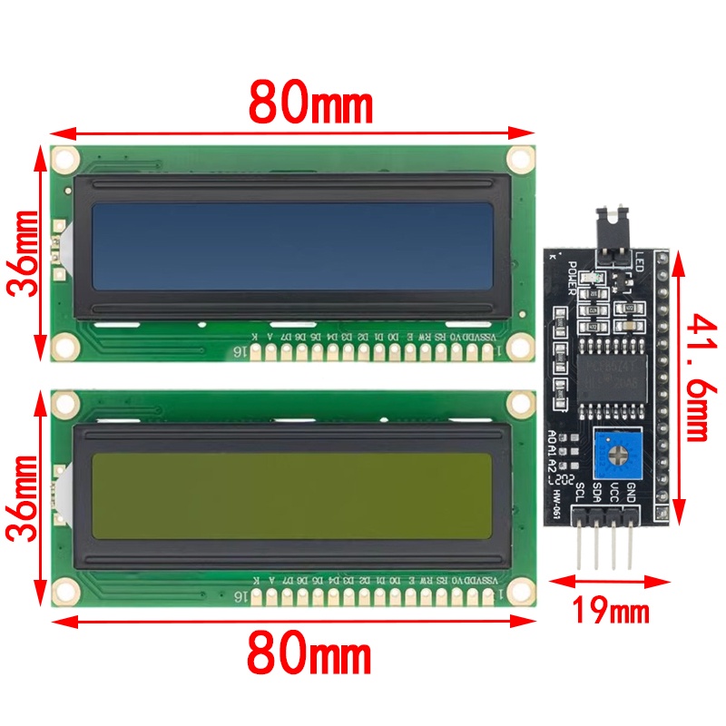 LCD module Blue Green screen IIC/I2C 1602 for arduino 1602 LCD UNO r3 ...