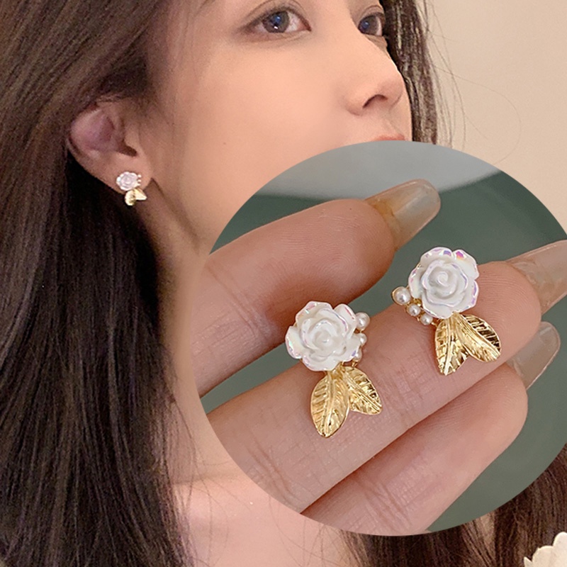 Simple Classy Exquisite White Flower Elegant Fashion Japanese Korean ...