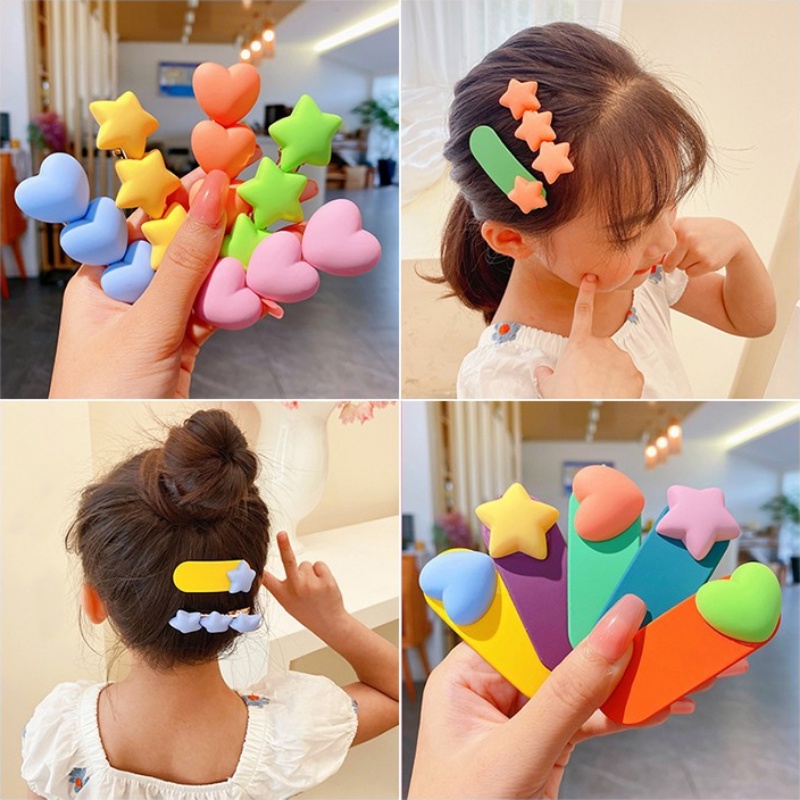 Candy Color Hair Klips Cute Hair Clips for Baby Girl Cartoon Hairpins ...