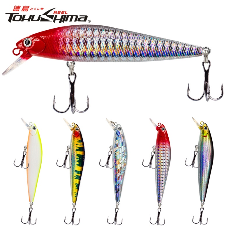TOKUSHIMAMinnow Lure 5g/7g/10g/14g Mabagal na Paglubog Crankbaits 3D ...