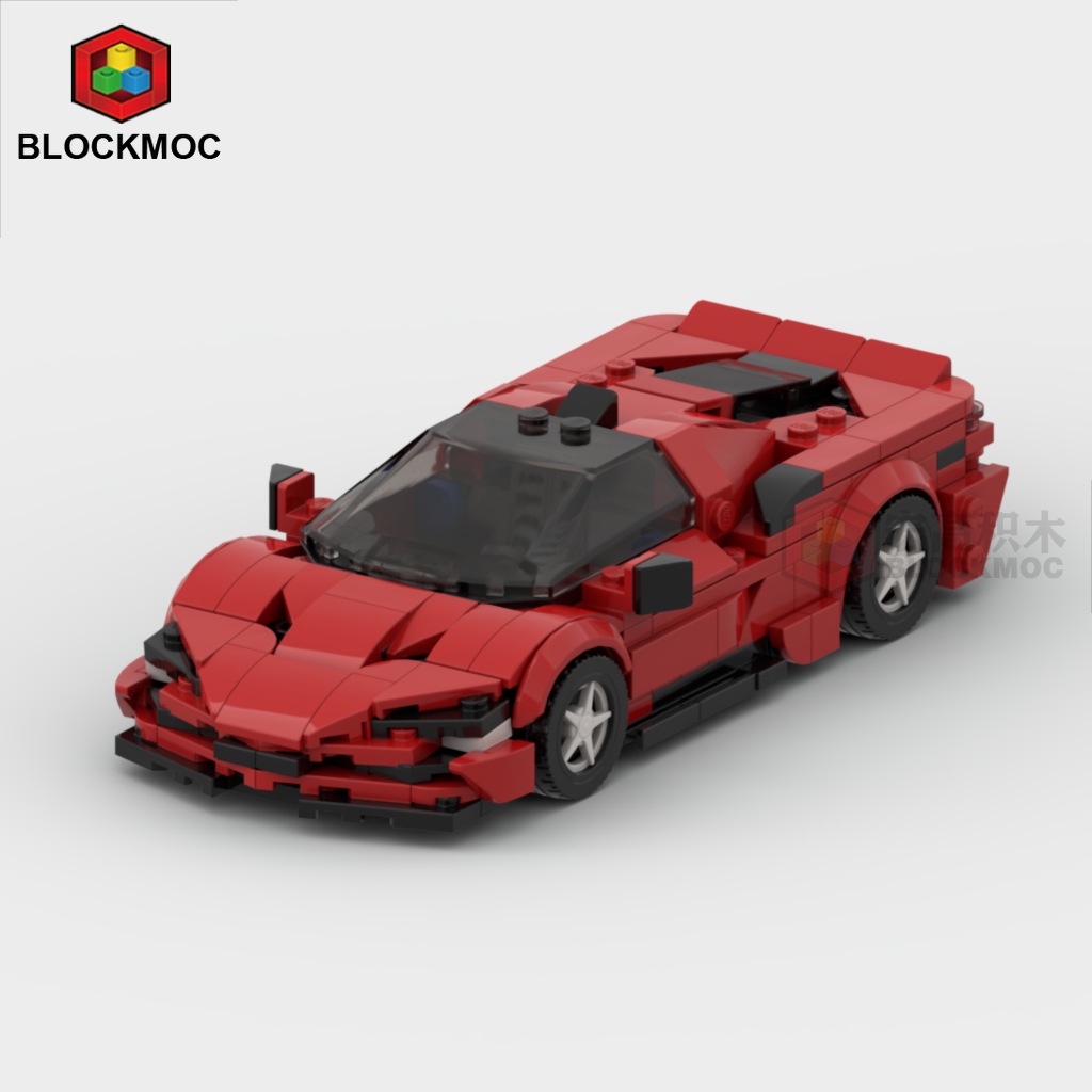 MOC Ferrari SF90 Super Sports Cars Building Blocks Toys For Kids Boys ...