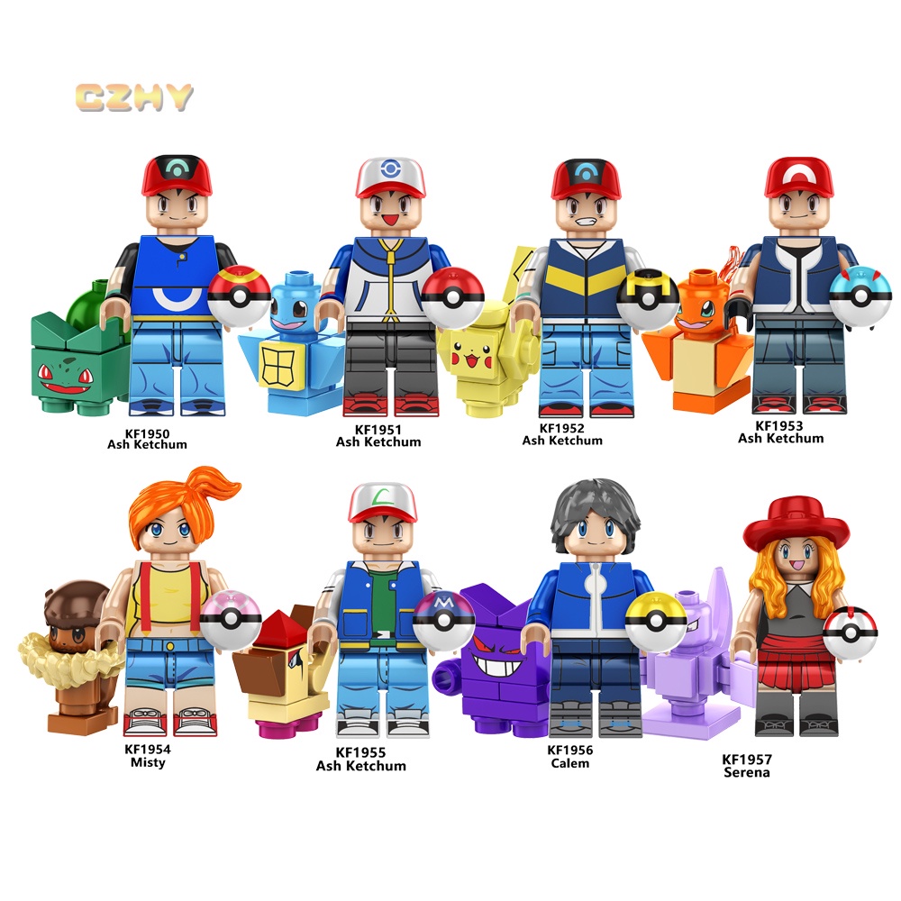 Pocket Monster Ash Ketchum Calem Misty Serena Cartoon Anime Series Mini ...