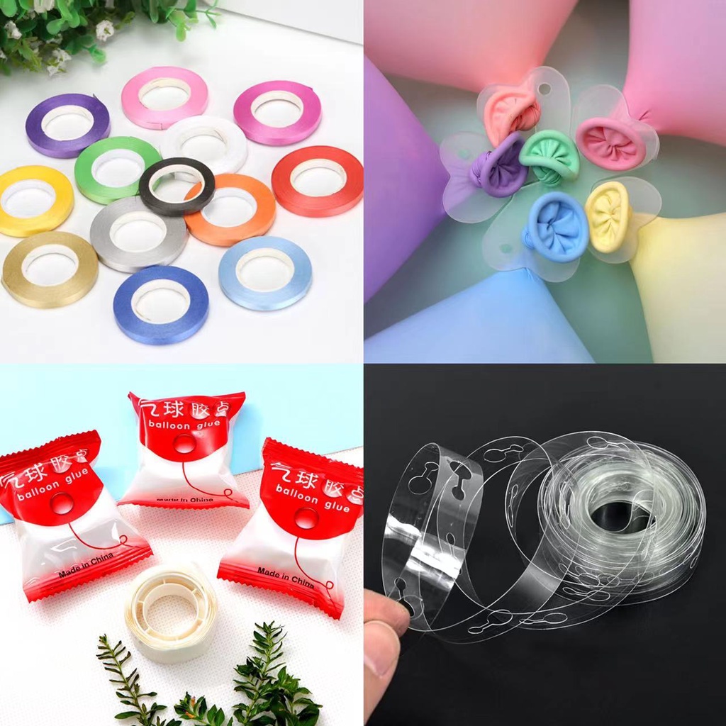 balloon glue, balloon chain， Balloon Ribbon Latex Balloon Ribbon Pink ...