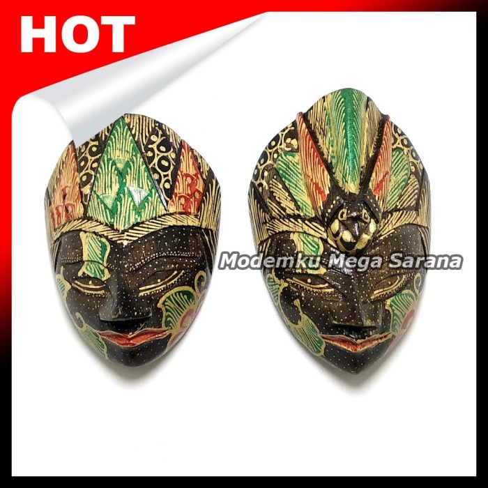 KAYU Rama Shinta Micro Batik Wood Mask 10x8x4 cm | Shopee Philippines
