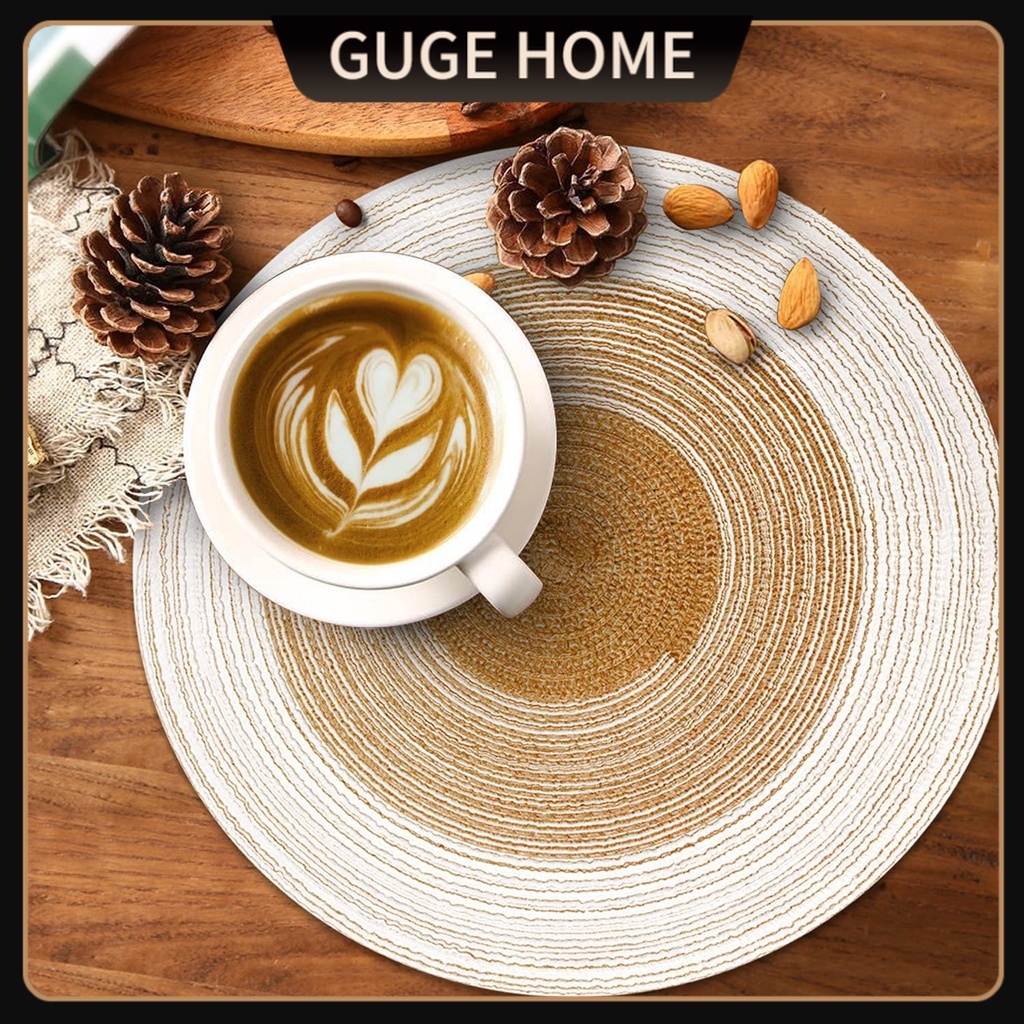 30CM Round Placemats For Dining Table Mat Heat-Resistant Washable ...