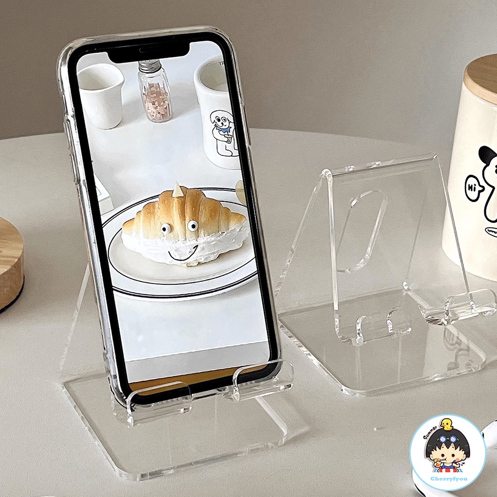 Simple Crystal Clear Acrylic Universal Desktop Mobile Phone Holder ...