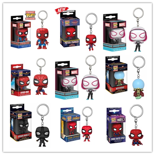 Funko POP Spider-Man Keychain Avengers Mysterio Gwen Action Figure ...