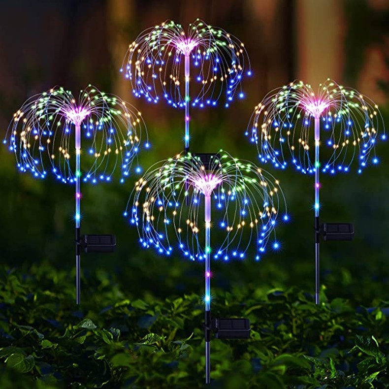 Solar Fireworks Light 120LEDS Waterproof Fairy Lights for Outdoor ...