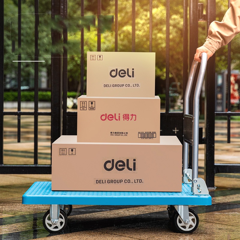 Deli Tool Flatbed Platform Truck 300kg Trolley Cargo Cart Trailer ...